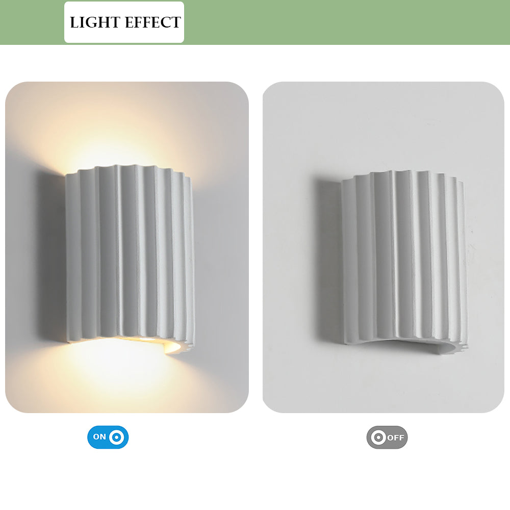 Aeyee Modern Wall Sconce, Up and Down Wall Mount Light, Cylinder Wall ...