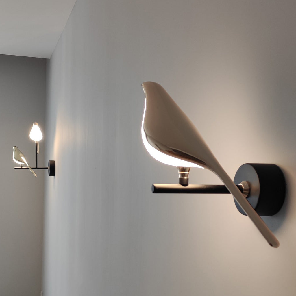 Aeyee Bird Wall Sconce, Fun Wall Light with Acrylic Shade, LED Birds W ...