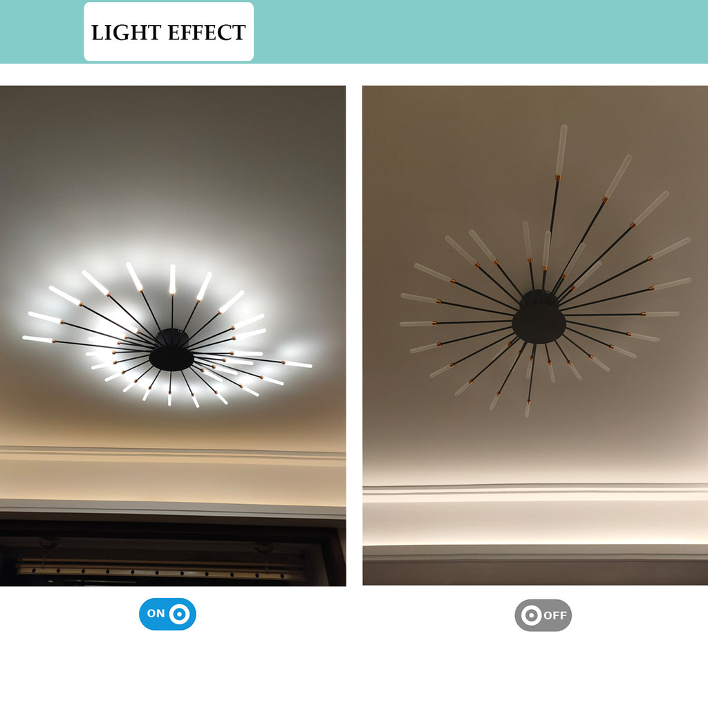 Modern Style Bright Ceiling Light - Aeyee Contemporary Flush Mount Lig ...