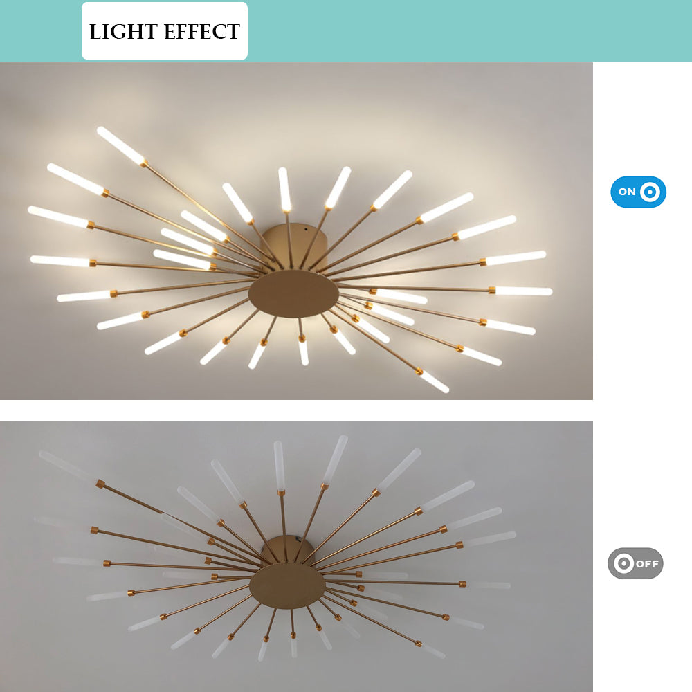 Modern Style Bright Ceiling Light - Aeyee Contemporary Flush Mount Lig ...