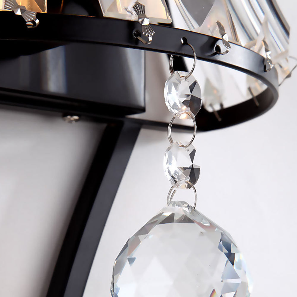 Aeyee Modern Crystal Wall Sconce, 2 Lights Elegant Wall Light, Wall Mo ...