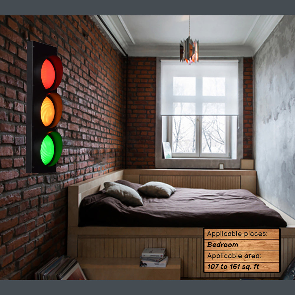 Aeyee Industrial Traffic Light Vintage Stop Light with Remote, 18.5" F ...