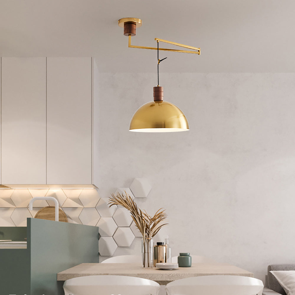 Aeyee Industrial Pendant Light Fixture, Swing Arm Hanging Light, Adjus ...