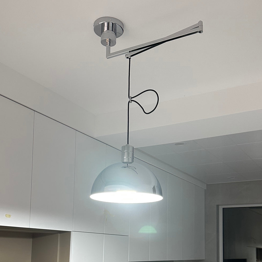Aeyee Industrial Pendant Light Fixture, Swing Arm Hanging Light, Adjus ...