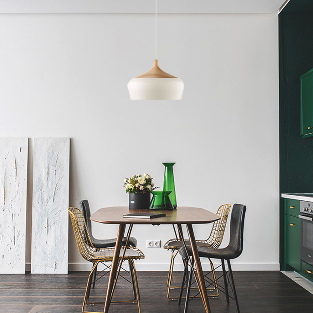 Modern Little Pendant Light - Aeyee Wood Hanging Light,Cord Adjustable ...