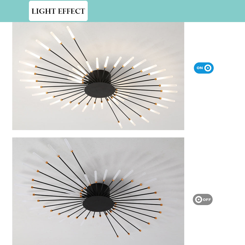 Modern Style Bright Ceiling Light - Aeyee Contemporary Flush Mount Lig ...