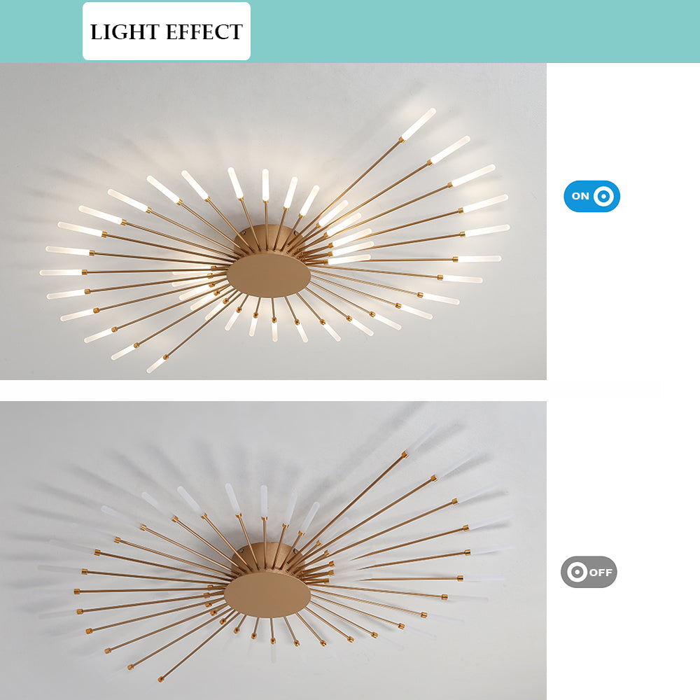 Modern Style Bright Ceiling Light - Aeyee Contemporary Flush Mount Lig ...