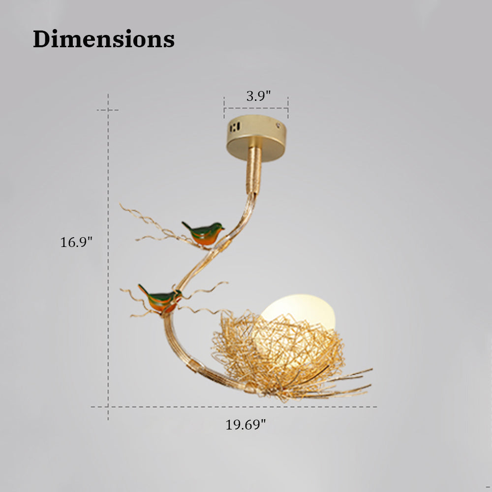 Creative Birds Chandelier - Aeyee Contemporary Aluminum Nest Ceiling P ...
