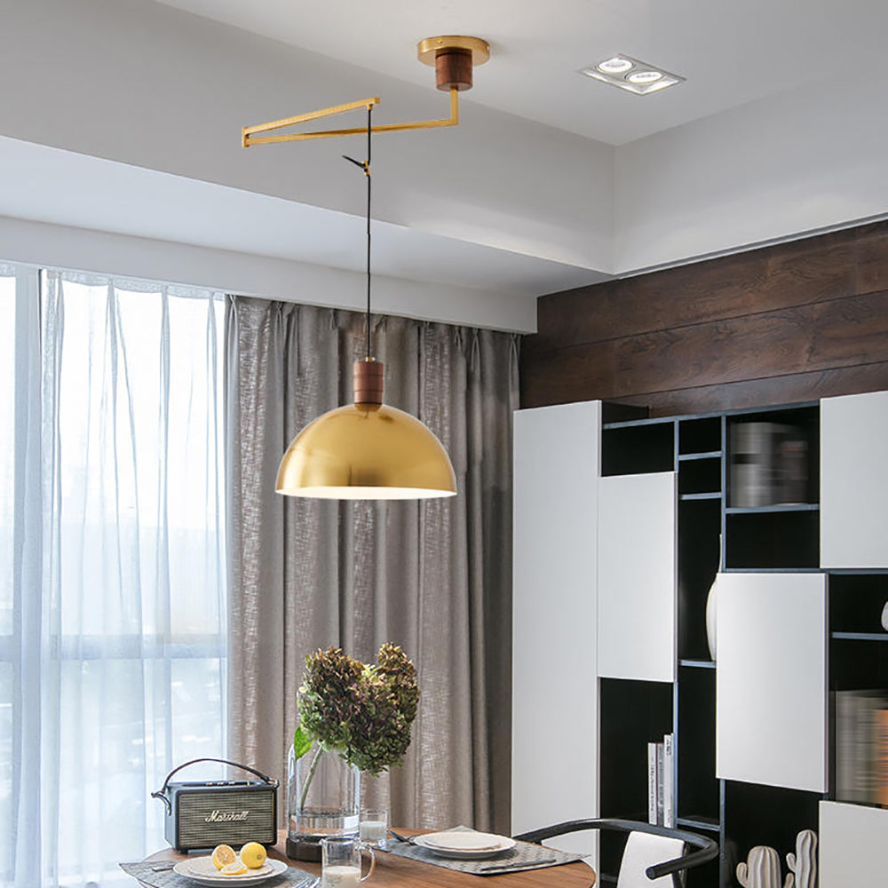 Aeyee Industrial Pendant Light Fixture, Swing Arm Hanging Light, Adjus ...