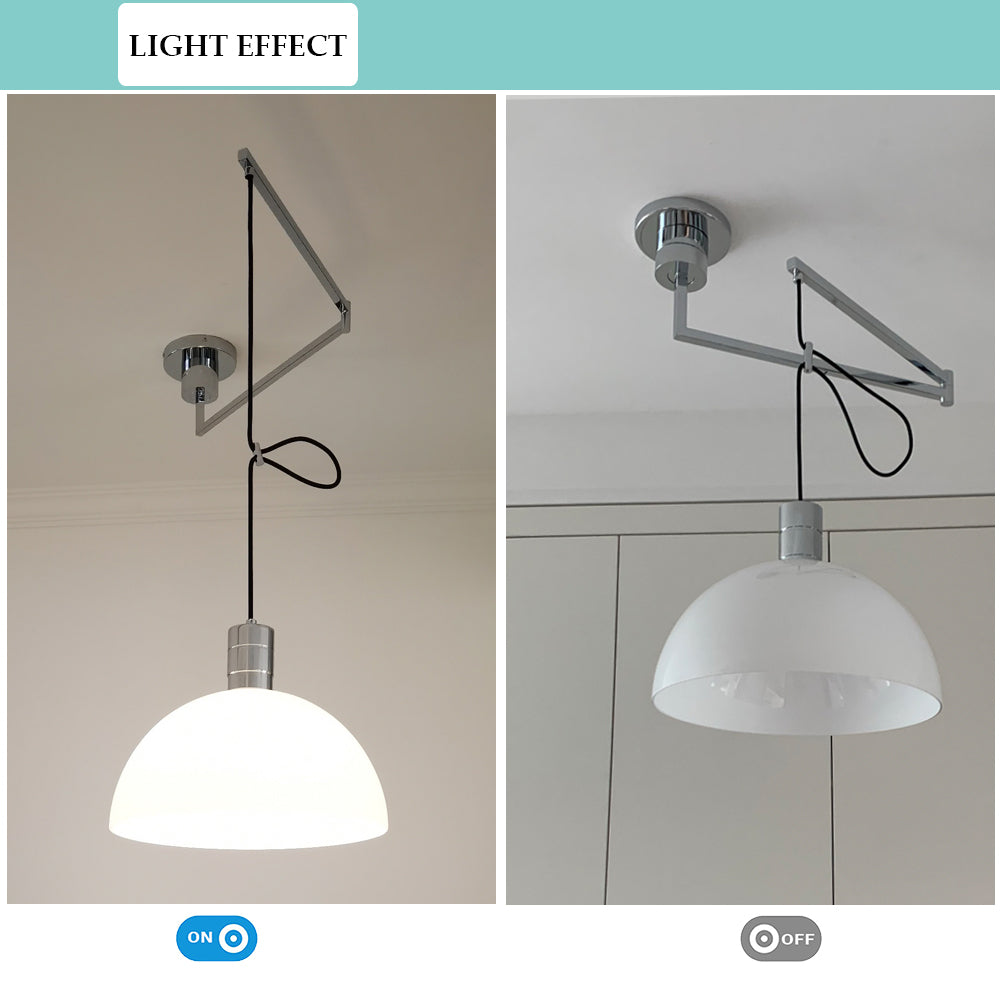 Aeyee Adjustable Pendant Light Fixture, Industrial Swing Arm Hanging L ...