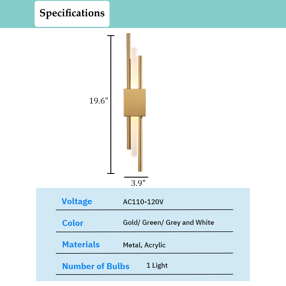 Aeyee LED Wall Sconce Lighting, Modern Vanity Light Fixture, 4000K Bat – aeyee